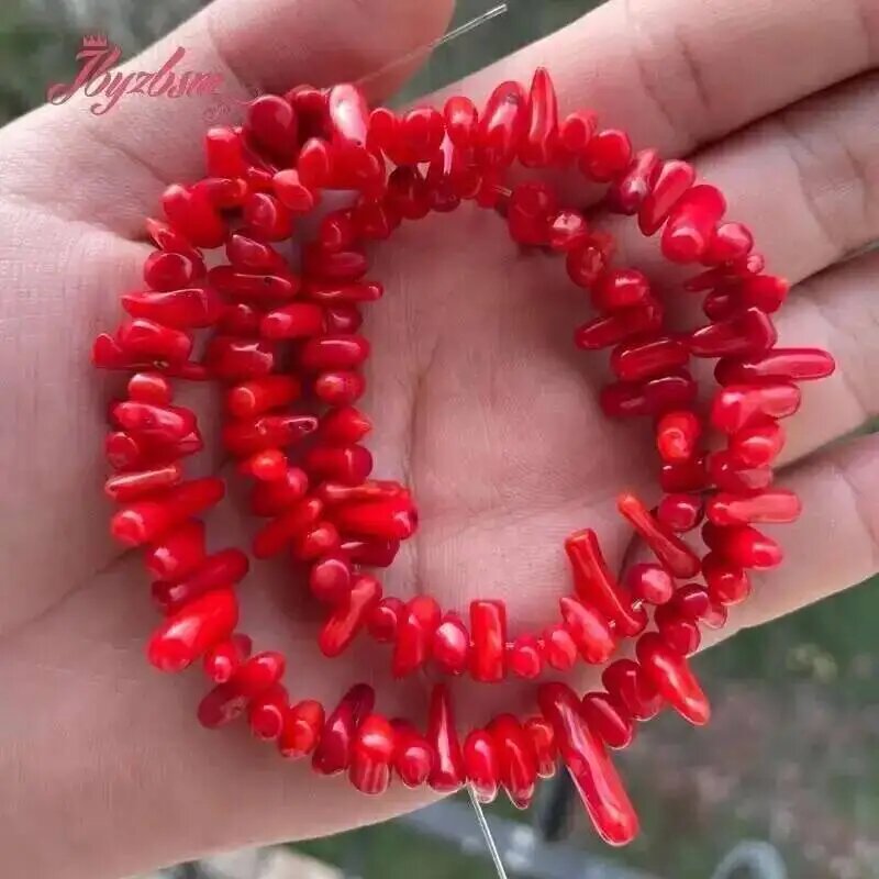 Натуральные коралловые бусины jbyzbsm 15 дюймов Красный, red