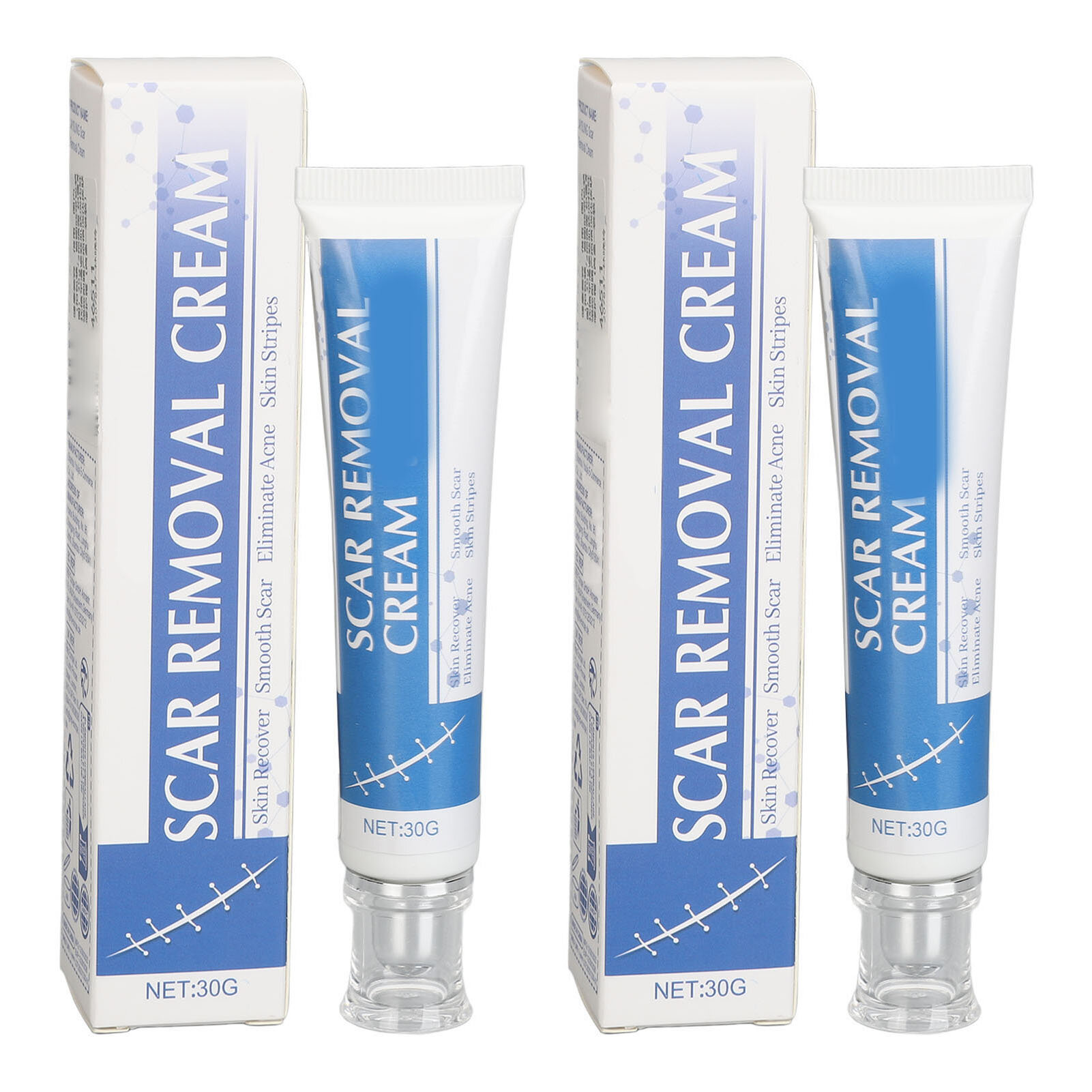 Крем для удаления шрамов с экстрактом растений, 2 шт, 1,1 унции, подтягивает кожу, устраняет растяжки, антивозрастной восстанавливающий крем для кожи