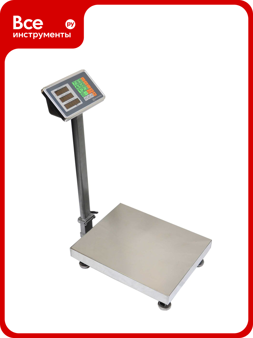 Весы электронные мехэлектрон-м ВЭТ-150-20/50-1С-ДБСК (300*400) полупрофессиональные напольные торговые синий цвет