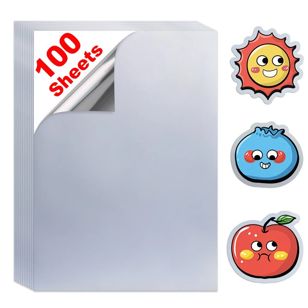 UniPlus Фотобумага виниловая матовая белая A4 100 листов Glossy Silver