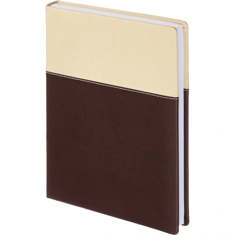 Ежедневник недатированный корич, тв. пер, 140х200, 160л, Patchwork AZ353/brown