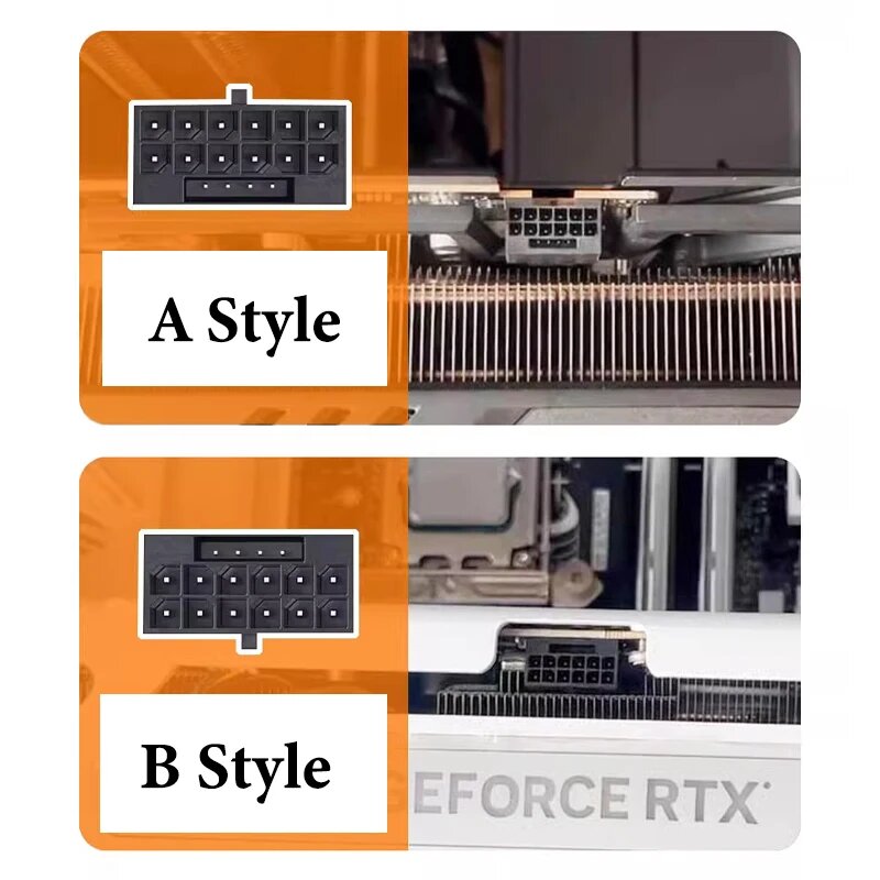 AIJS Адаптер питания для видеокарт RTX4090/4080/4070 A buckle, Silvery