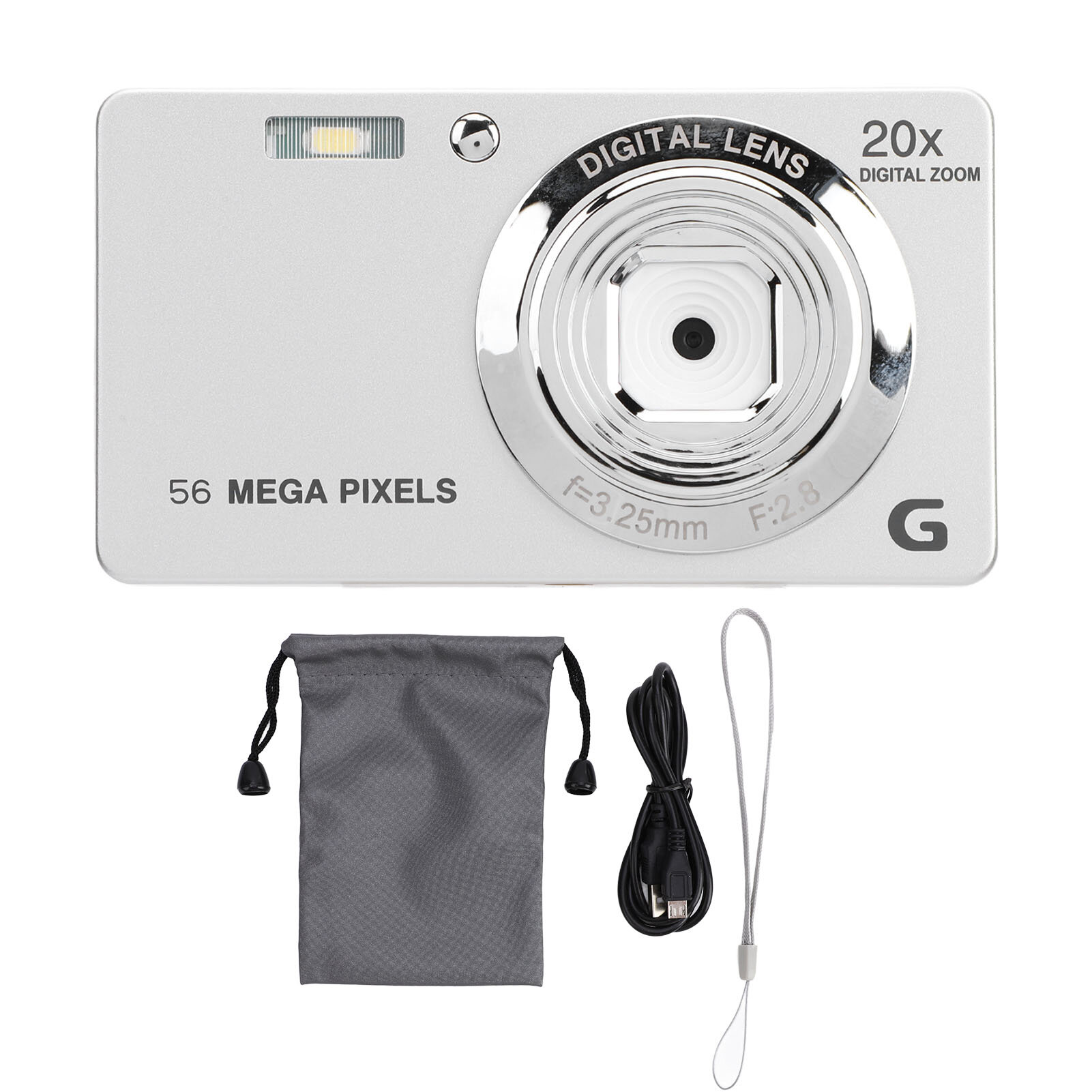 Цифровая камера 4K для фотографии 56 -мегапиксельная камера AutoFocus vlogging 20x цифровая видеокамера Antive Ship с 2,7 -дюймовым ЖК -экраном