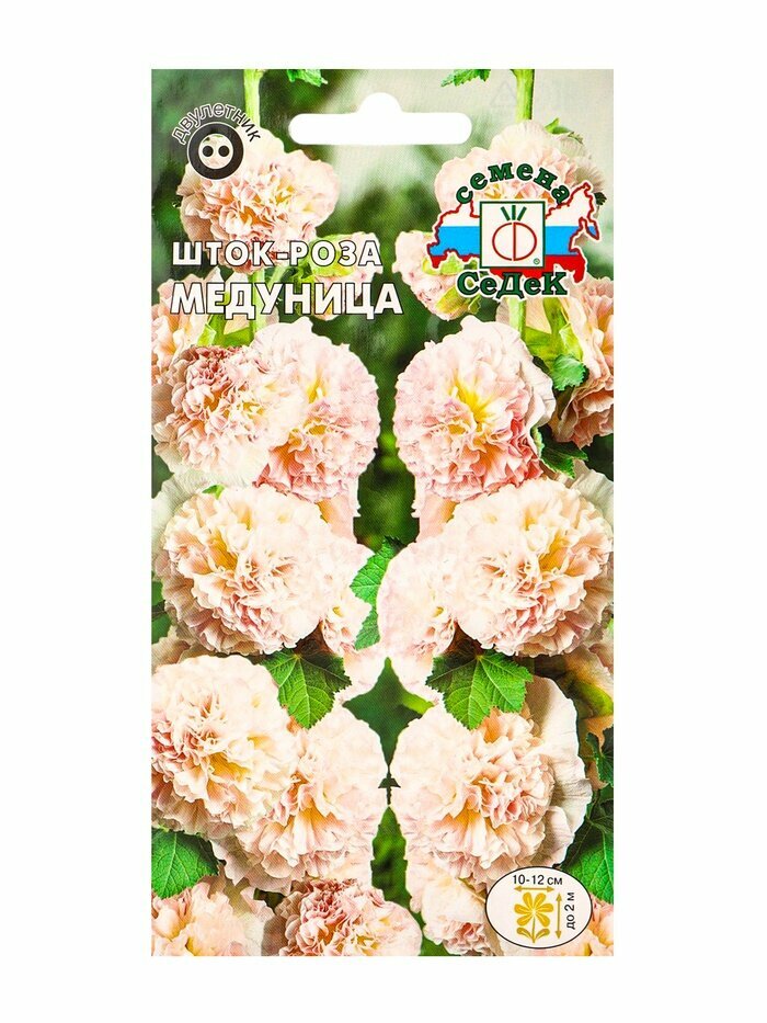 Семена цветов шток-роза «Медуница», Евро, 0.1 г