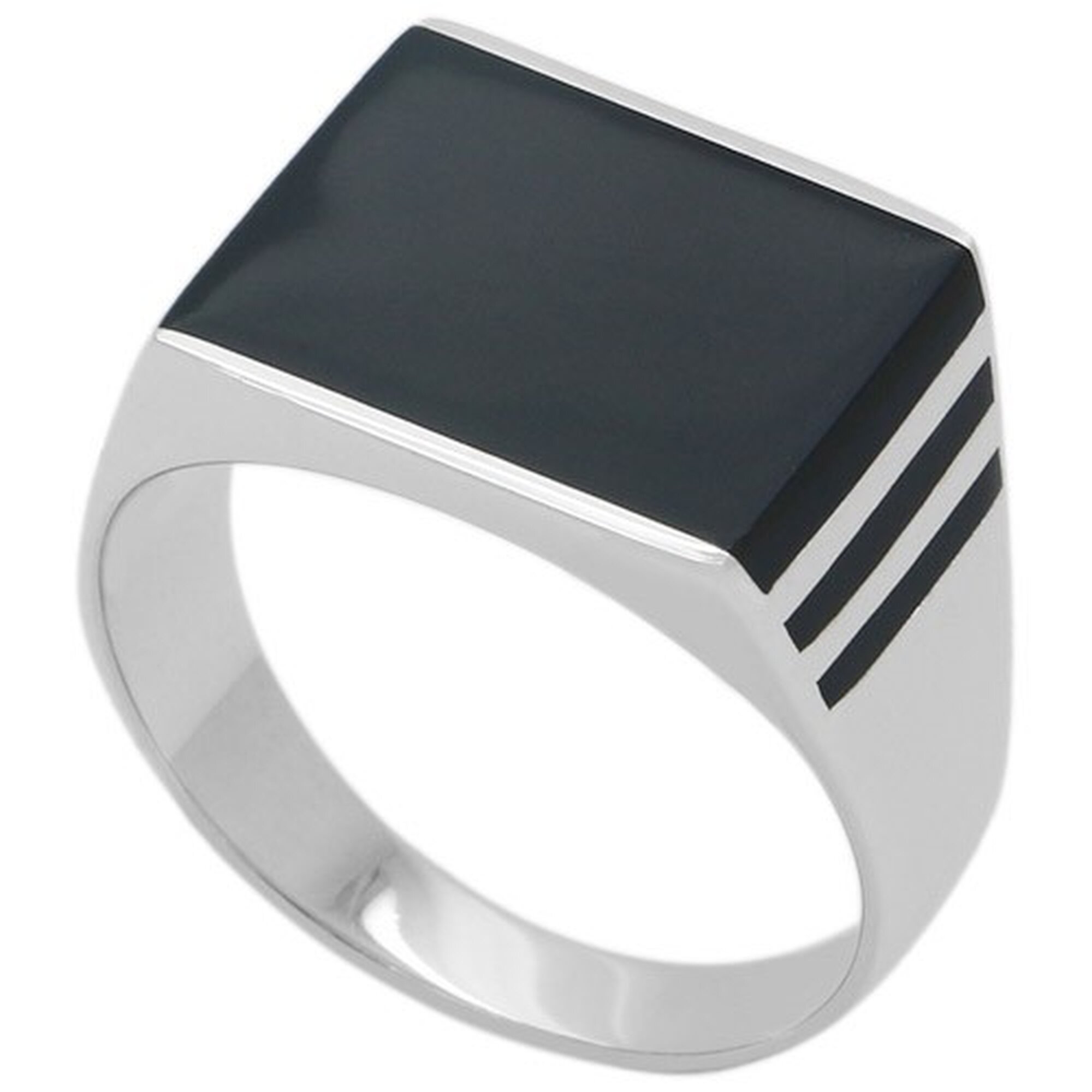 Печатка, серебро, 925 проба, родирование, эмаль