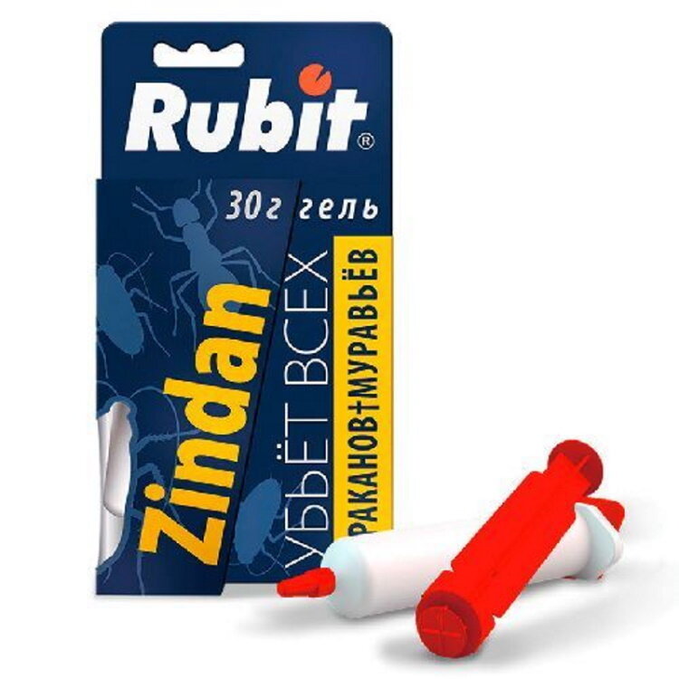 Средство от тараканов и др. домашних насекомых Rubit "Зиндан" гель, 30 г, 3 шт