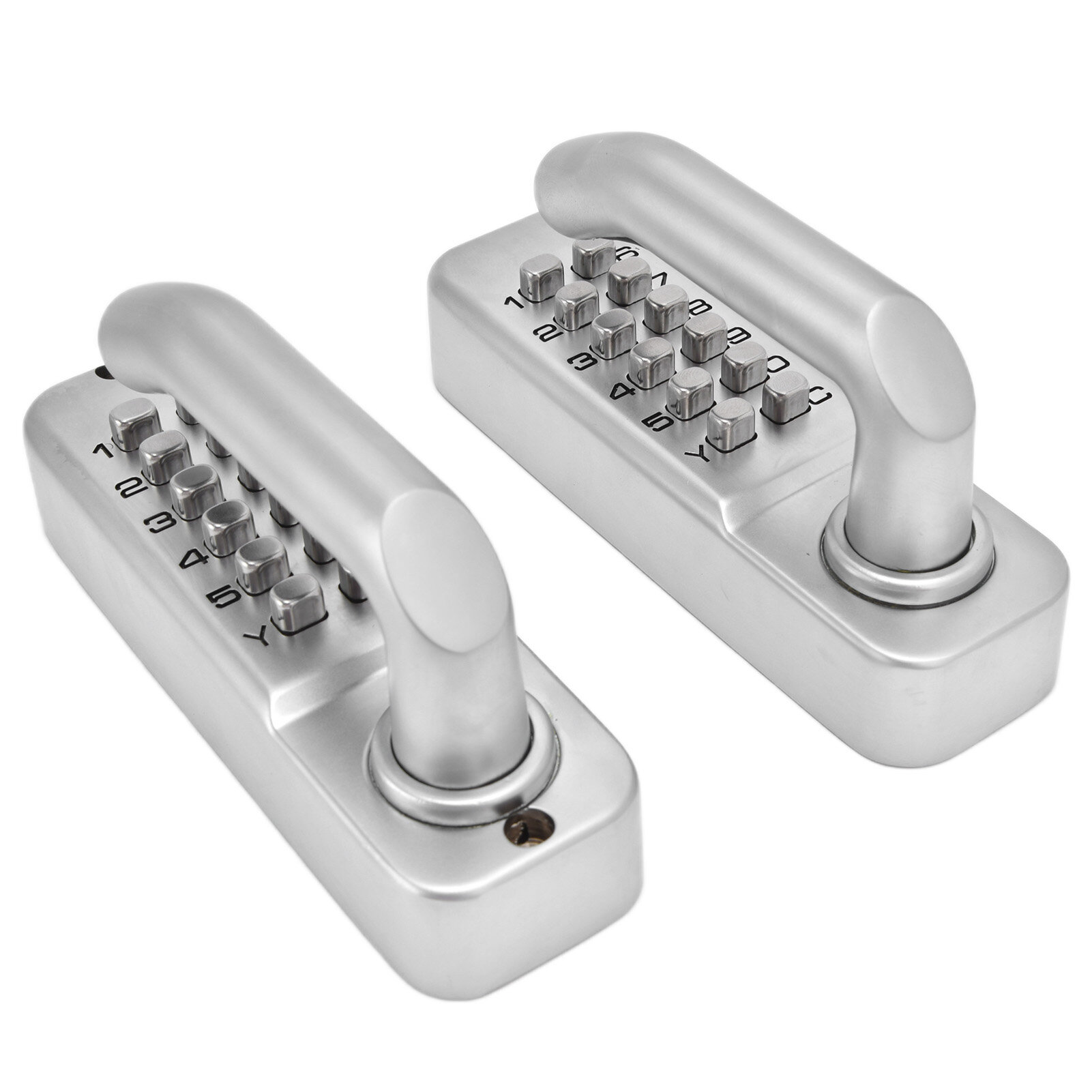 Механический комбинированный замок с двумя ручками для ворот, простой в использовании, для дверей толщиной 35-60мм, влагостойкий