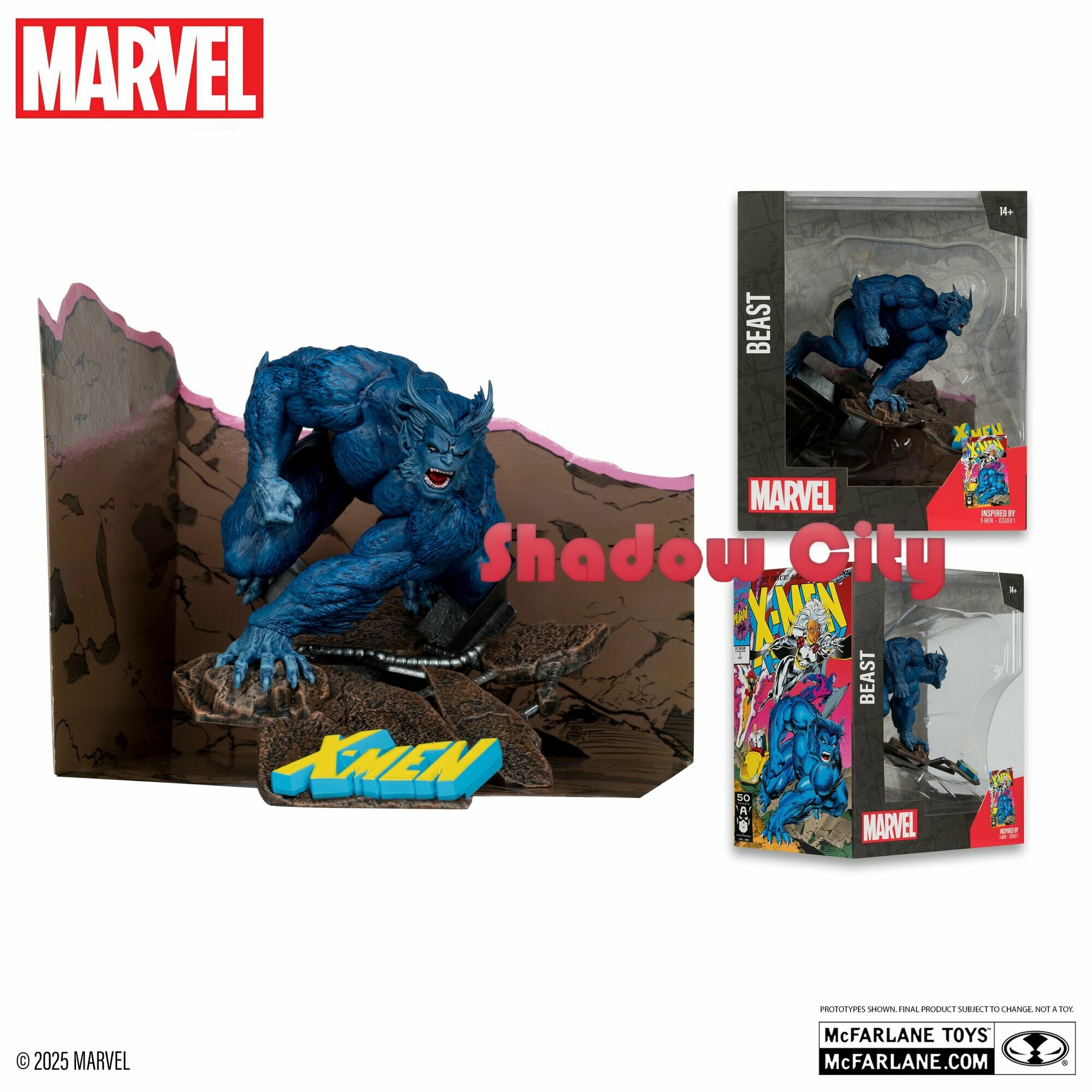 Игрушки McFarlane Marvel Beast 1:10 scale collectible with scene (X-Men #1)