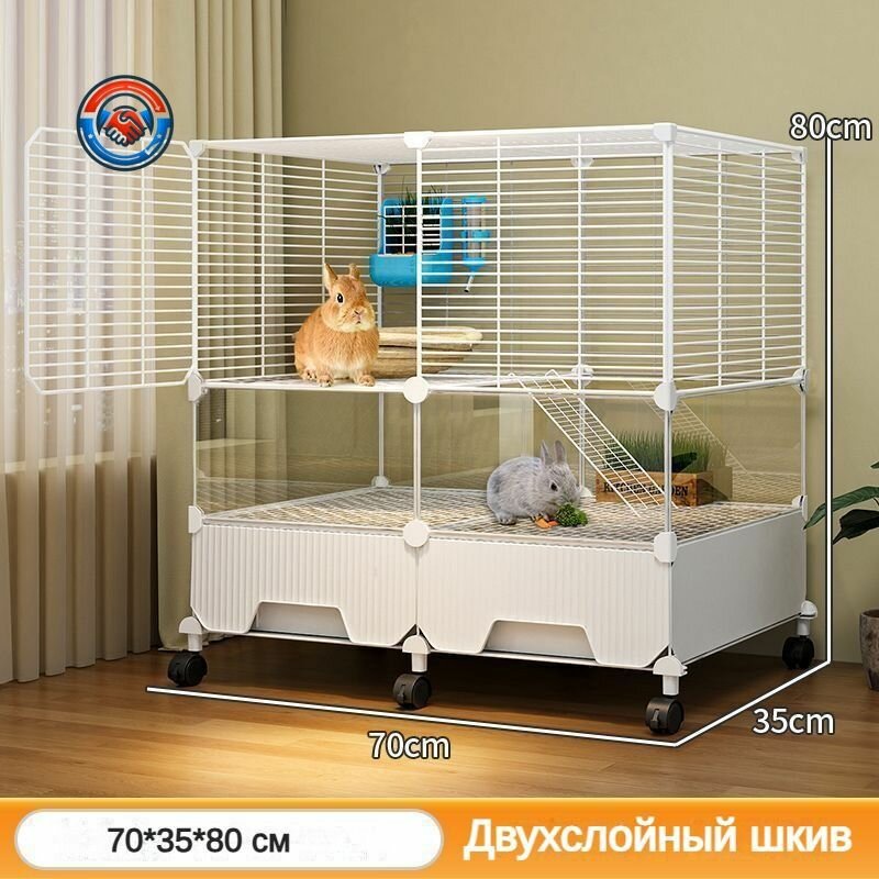 Просторная клетка для кошек и собак, удобный домик с легкой очисткой и надежной защитой для дома и поездок