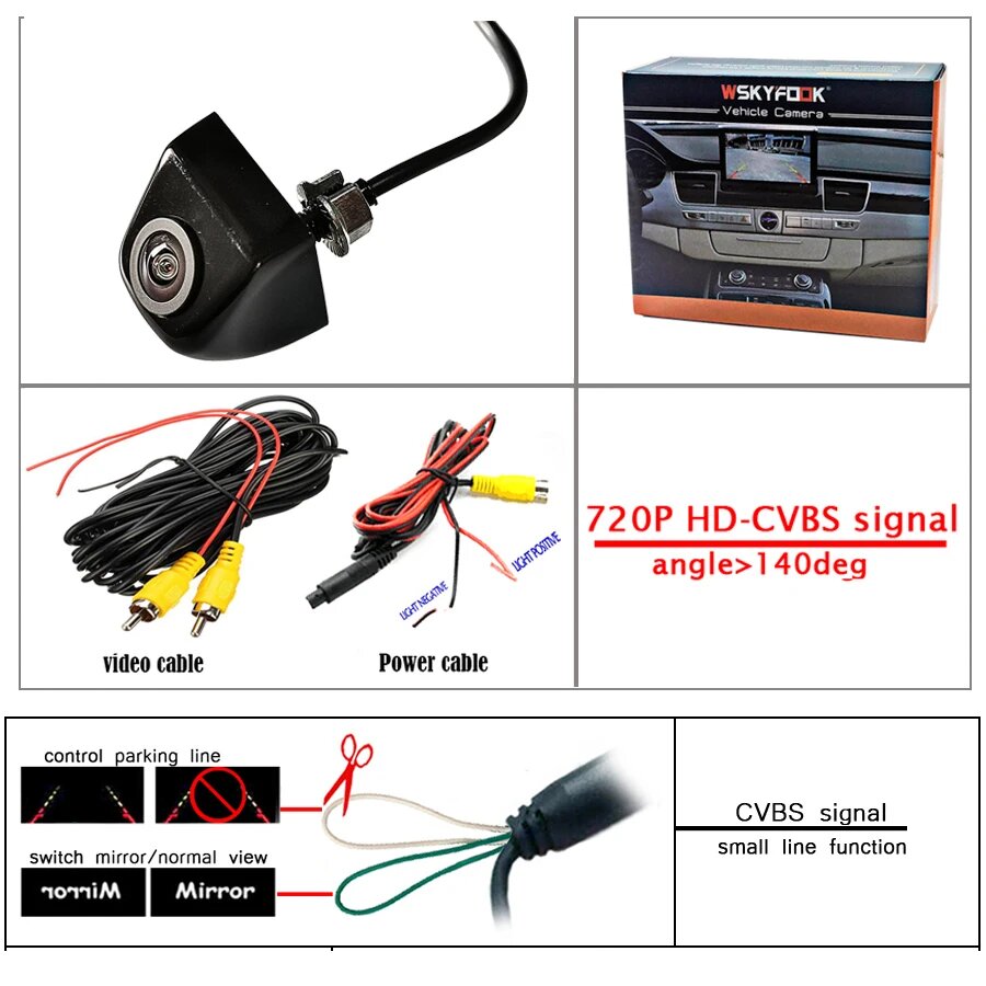 3 цвета ccd HD appr 180deg рыбий глаз вид Анти-туман резервная камера заднего вида ночное видение парковочная камера Фронтальная боковая камера цинковый сплав, install way1, black sonyccd-CVBS