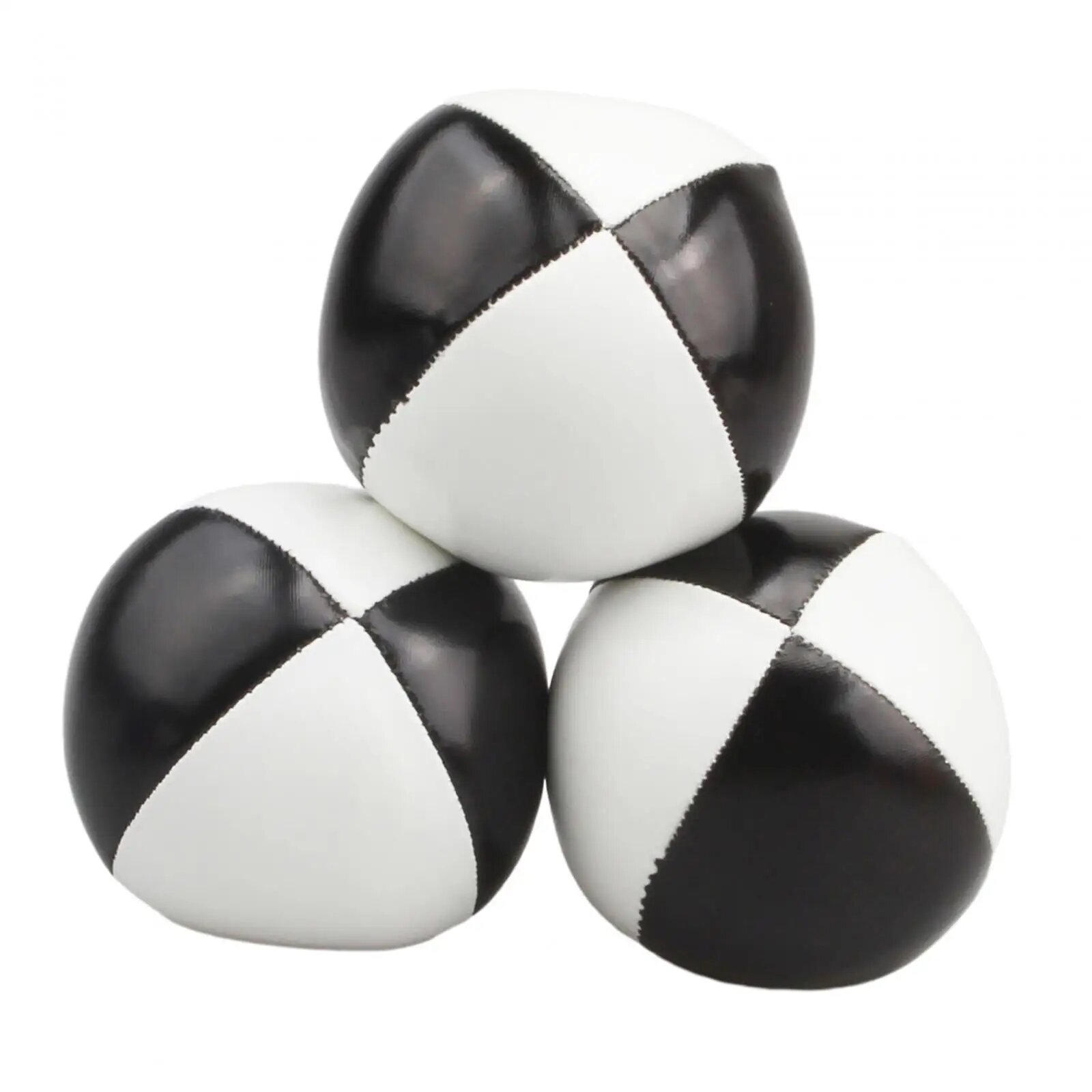 Полиуретановые мячи для жонглирования 3 шт. black and white