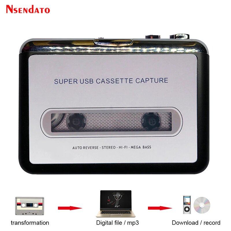 Nsendato USB кассетный плеер