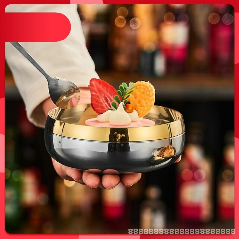 Эксклюзивный набор 6 фужеров Барон из нержавеющей стали с золотым декором для шампанского и креманок от ZepterXL