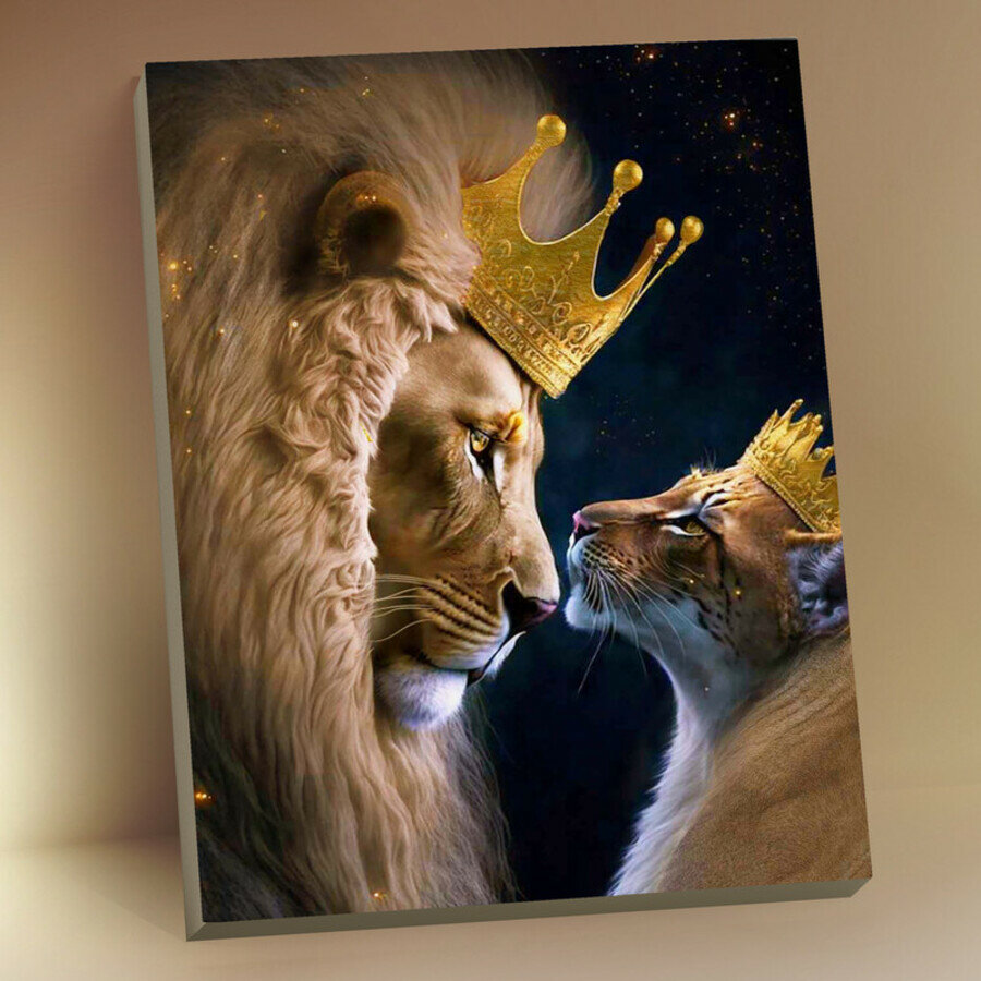 Картина по номерам 40х50см с поталью Королевская любовь Флюид HR0650