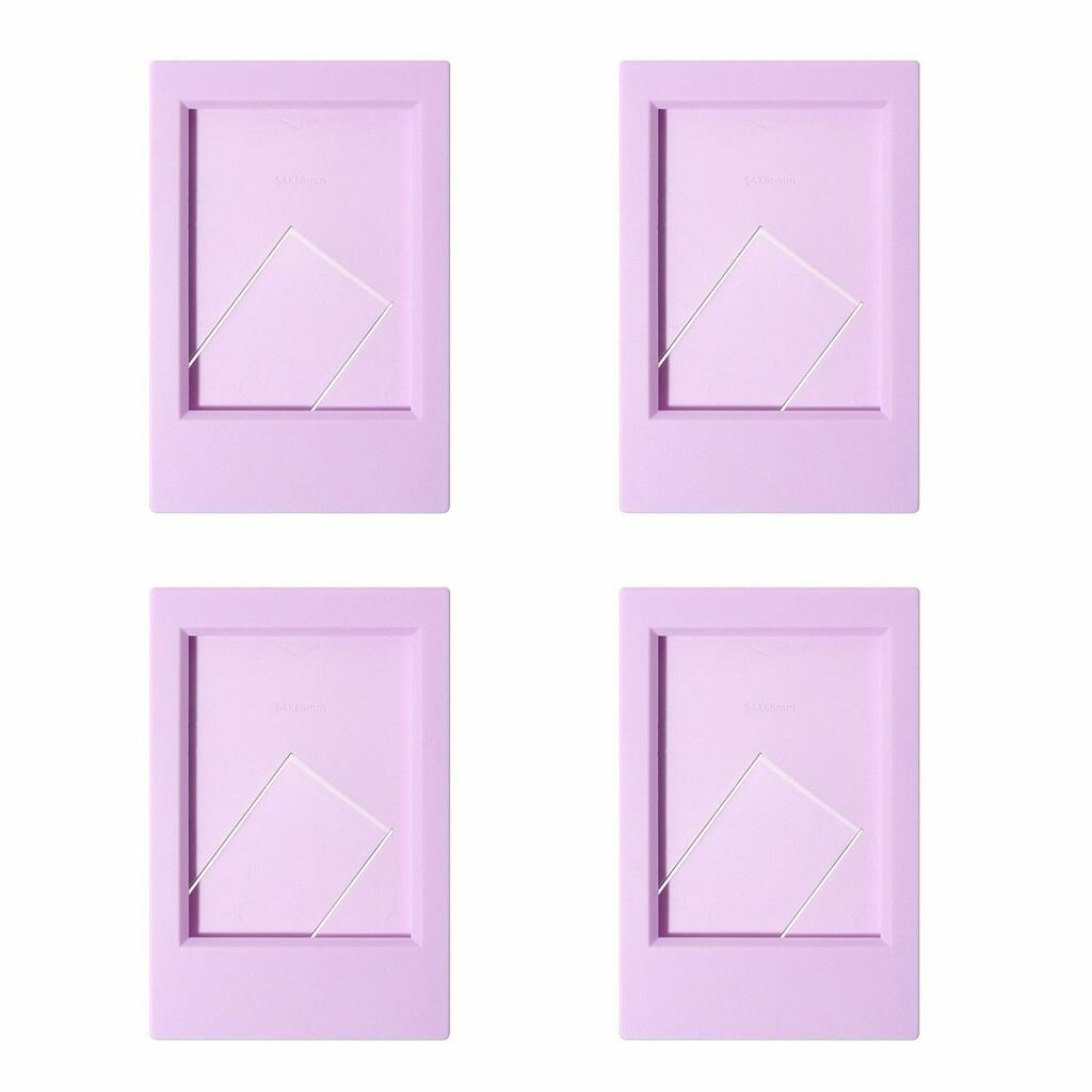 1 комплект из 4 простых 3-дюймовых фоторамок polaroid small-сиренево-фиолетовые