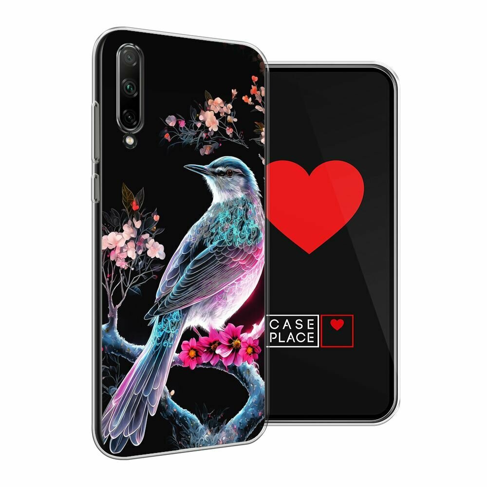 Чехол на Honor 30i / Хонор 30i с принтом "Птица на цветущем дереве" — фото 1