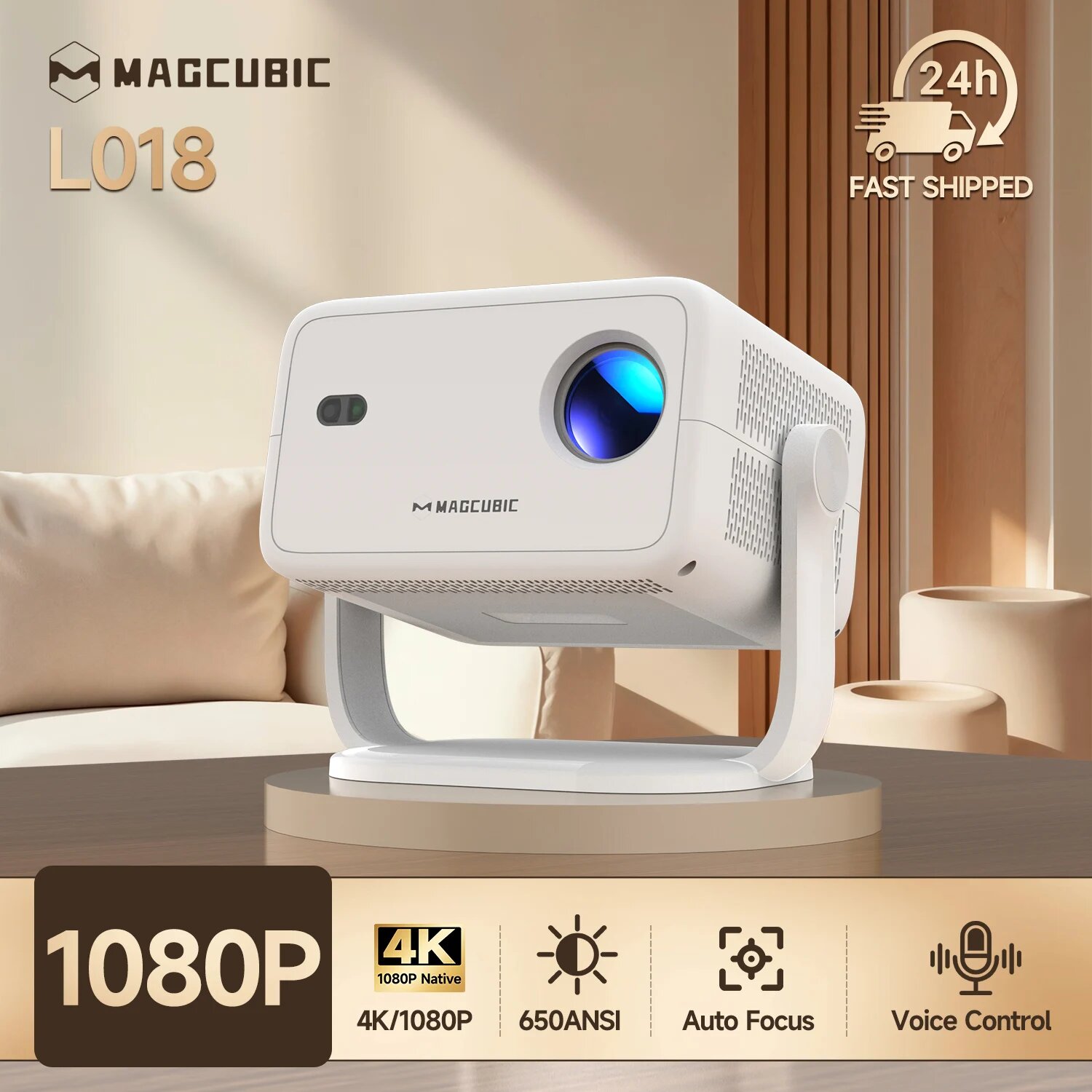 Magcubic L018 4K Проектор, L018-White, вилка ЕС
