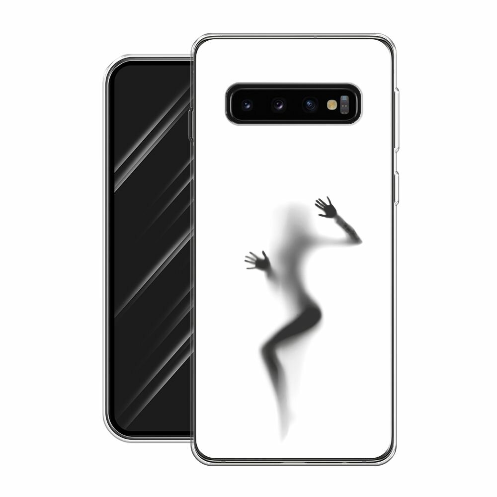 Чехол на Samsung Galaxy S10 + / Самсунг Галакси S10 Плюс с принтом "Девушка в душе" — фото 1