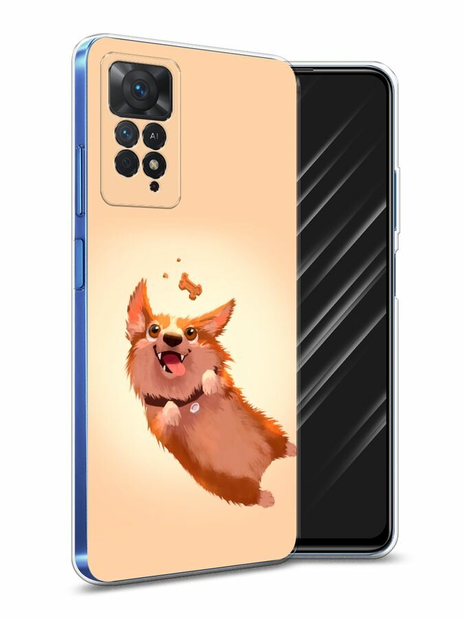 Чехол на Xiaomi Redmi Note 11E Pro / Сяоми Редми Нот 11E Pro Про с принтом Корги печенька