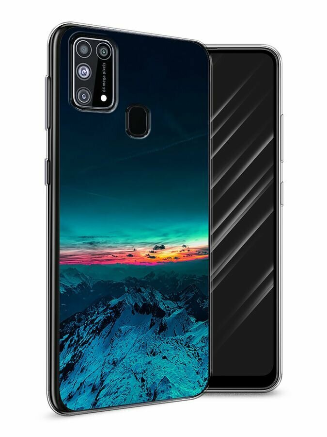 Чехол на Samsung Galaxy M31 / Самсунг Галакси М31 с принтом "Закат в горах"
