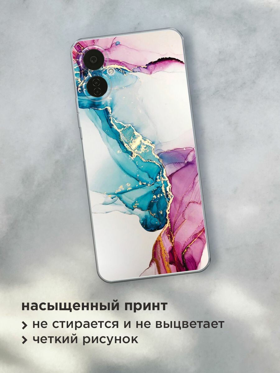 Чехол на Tecno Camon 19 Neo / Техно Камон 19 Нео с принтом "Розовые разводы рисунок" — фото 1