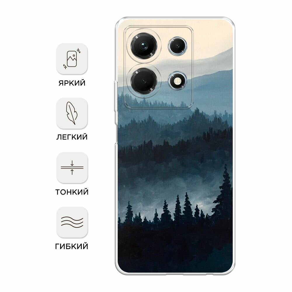 Чехол на Infinix Note 30 4G / Инфиникс Нот 30 4G с принтом Туманные горы — фото 1