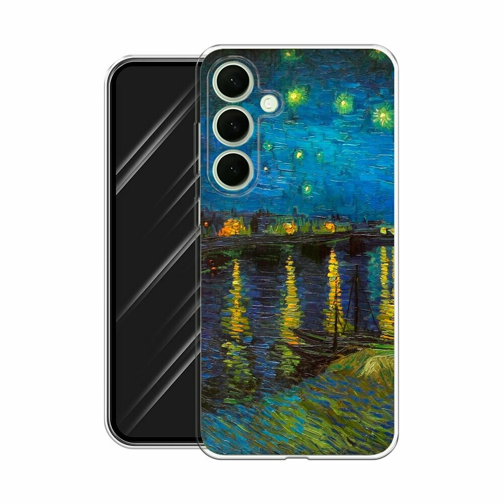 Чехол на Samsung Galaxy S25 Plus / Самсунг S25 Плюс с принтом ночь над Роной — фото 1