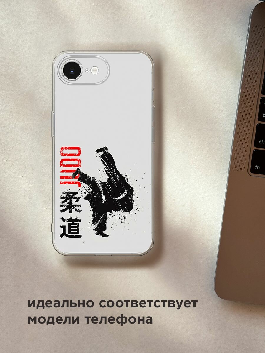 Силиконовый чехол на Apple iPhone 16e/17e / Айфон 16е/17e с принтом "Дзюдо" — фото 1