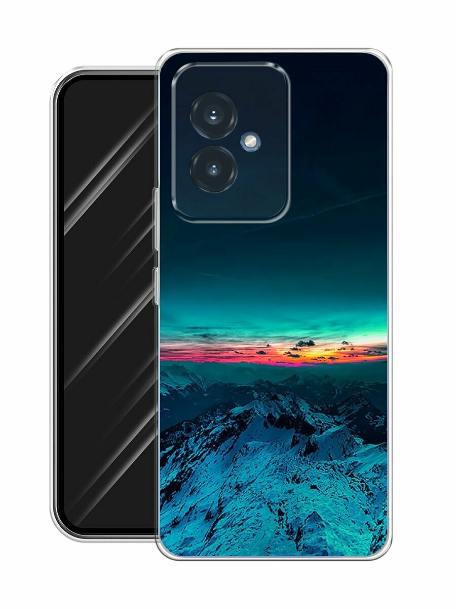 Силиконовый чехол на Honor 100 / Хонор 100 с принтом "Закат в горах" — фото 1