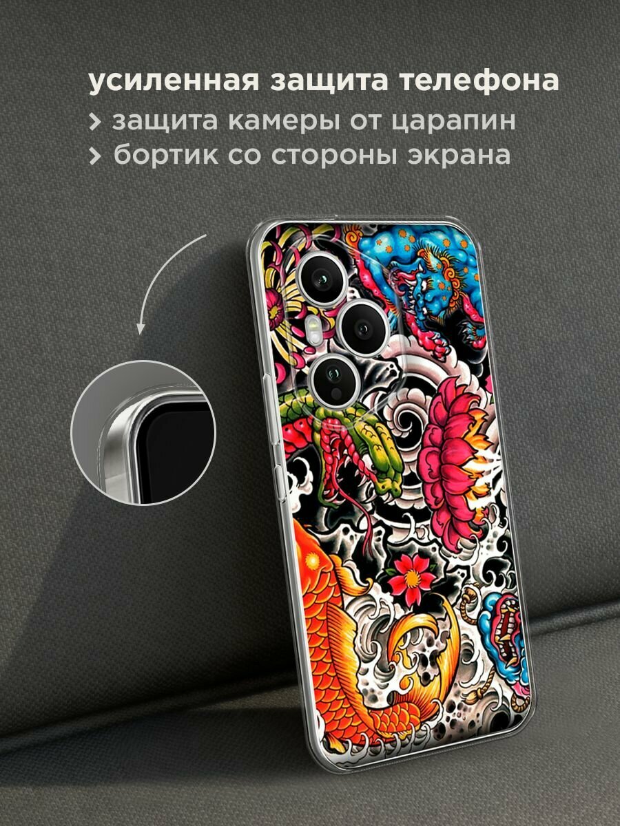 Чехол на Honor 400 Pro / Хонор 400 Про с принтом "Японское искусство" — фото 1