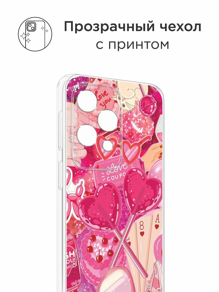 Чехол на Honor X6c / Хонор X6c с принтом "Love coupon - 14 февраля" — фото 1