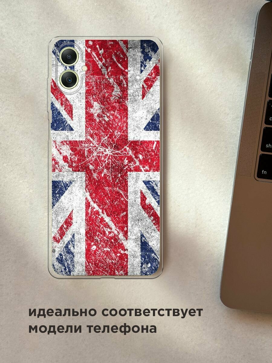 Чехол на Samsung Galaxy A06 / Самсунг Галакси А06 с принтом "Флаг британский" — фото 1