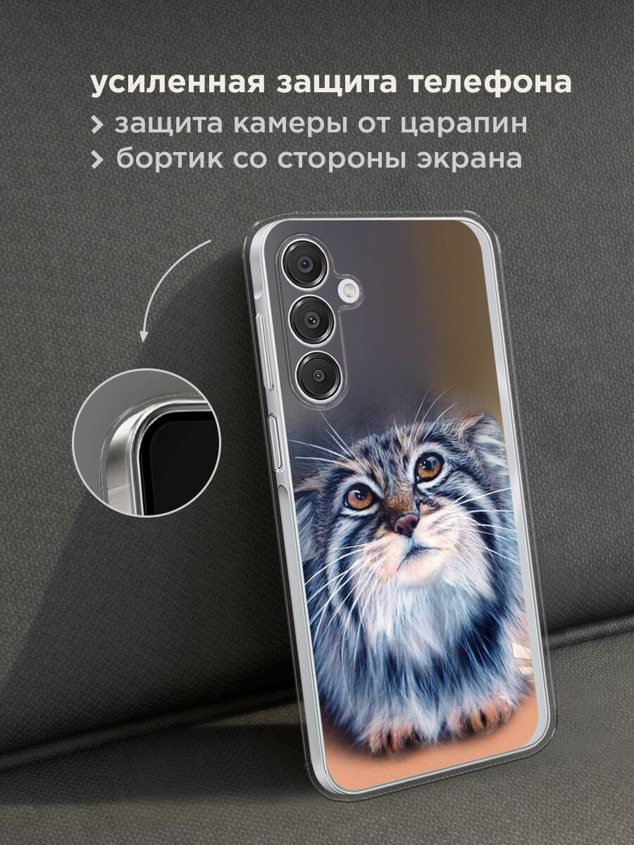 Чехол на Samsung Galaxy A16 / Самсунг А16 с принтом "Кот манул 2" — фото 1