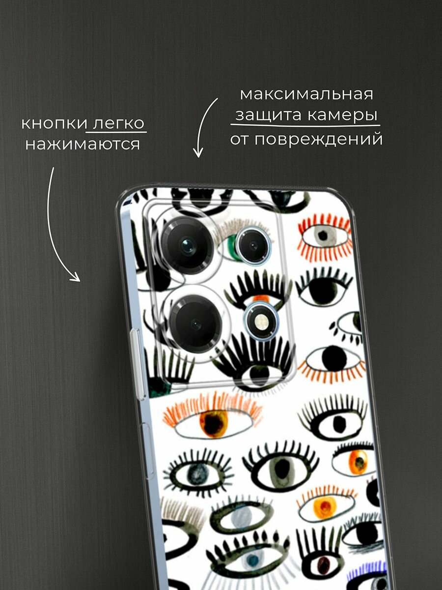 Чехол на Infinix Note 30 4G / Инфиникс Нот 30 4G с принтом "Глаза акварель" — фото 1
