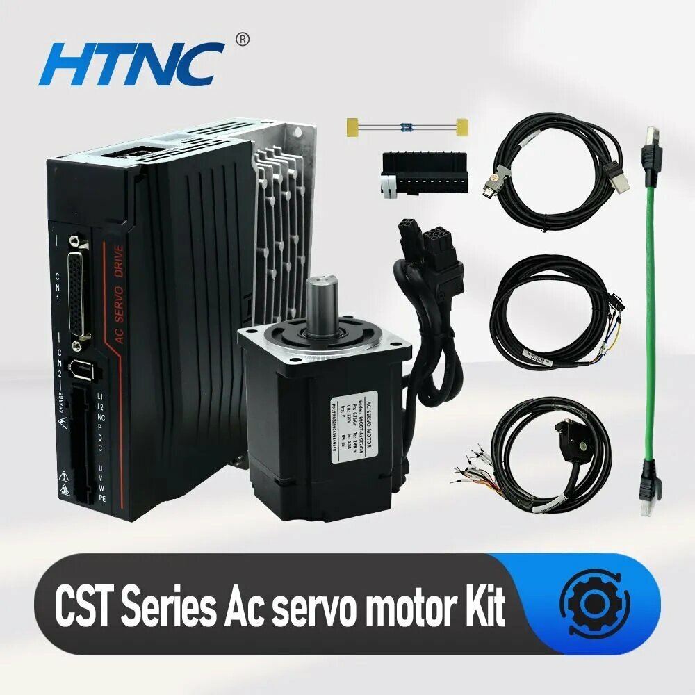 Комплект серводвигателя 750Вт 3000 об/мин, импульс 5В/24В, аналог 0-10В, RS485 Modbus