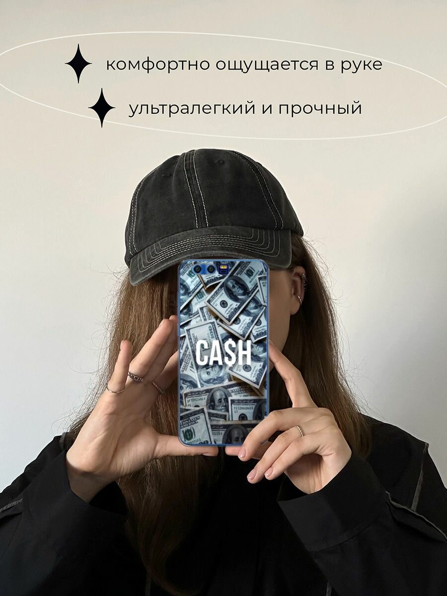 Силиконовый чехол на Honor 9 / Хонор 9 с принтом "Cash" — фото 1