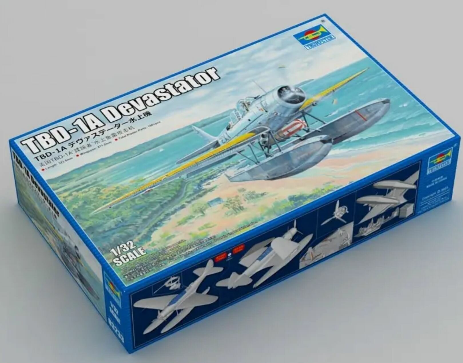 TRUMPETER 03233 1/32 ВМС США TBD-1A Devastator сборная модель самолета
