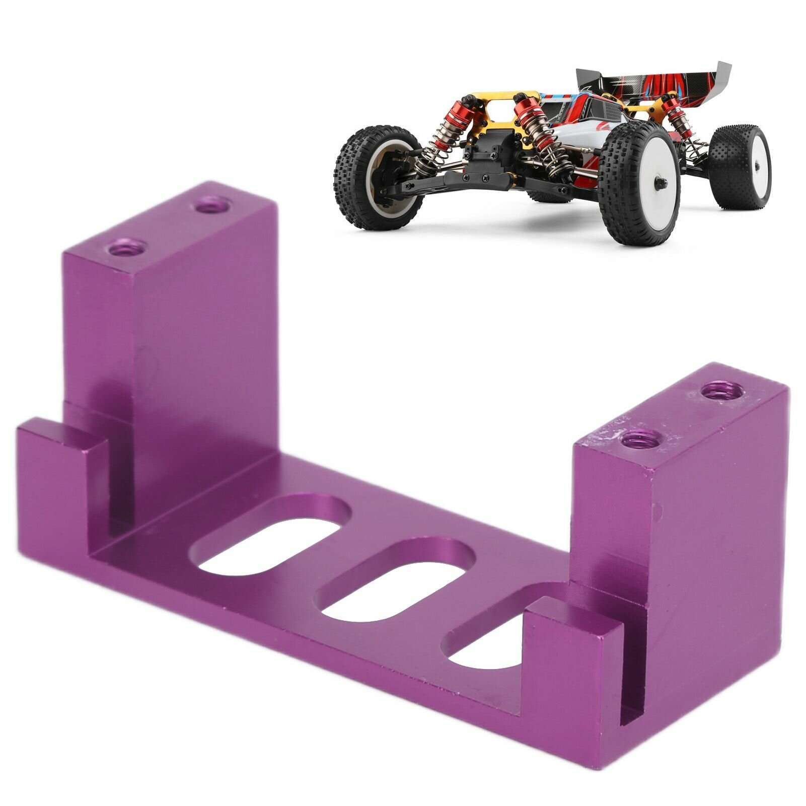 Металлическое крепление для рулевого сервопривода с фиксированной базой из алюминиевого сплава, крепление для RC сервопривода для WLToys 104001 1/10 RC CarPurple