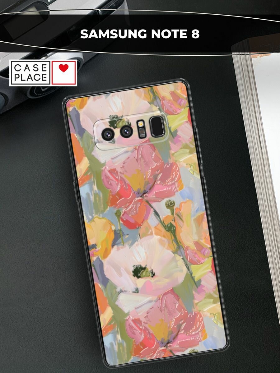 Чехол на Samsung Galaxy Note 8 / Самсунг Галакси Нот 8 с принтом "Акварельные анемоны"