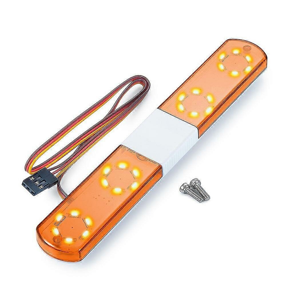 Модель автомобильных полицейских светодиодных мигалок для масштабов 1/8 и 1/10, 6 режимов, дистанционное управление, размер 145*20*12мм, вес 20г, подключение к 3 каналу приемника, напряжение 4.8-6В, встроенные светофоры, для радиоуправляемых автомобилей,