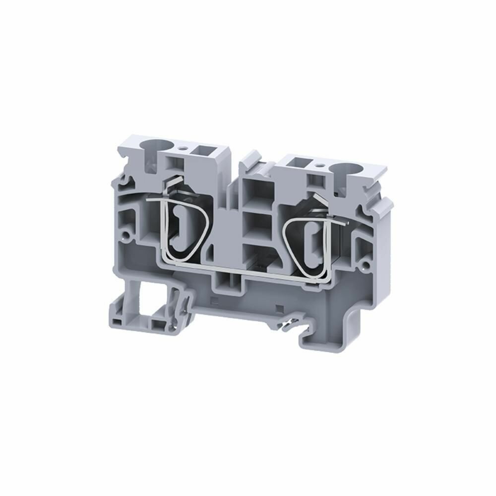 Клемма проходная КЭАЗ 10 мм2, пружинная, OptiClip, CX-10-I, 57 A, 0,2-10 диапазон сечений, серая