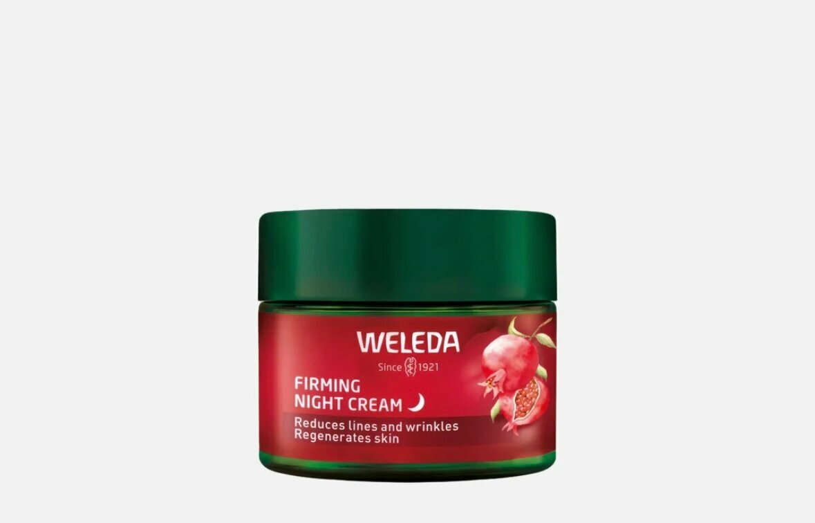 Ночной крем-лифтинг для лица, WELEDA pomegranate & maca peptides firming, 40 ml