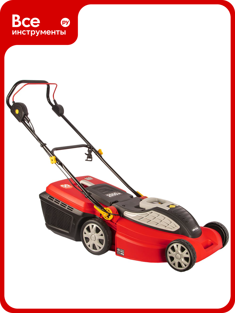 Электрическая газонокосилка DDE LME 4320 791-745, регулируемая складная ручка, пластиковый корпус, ременной привод ножа