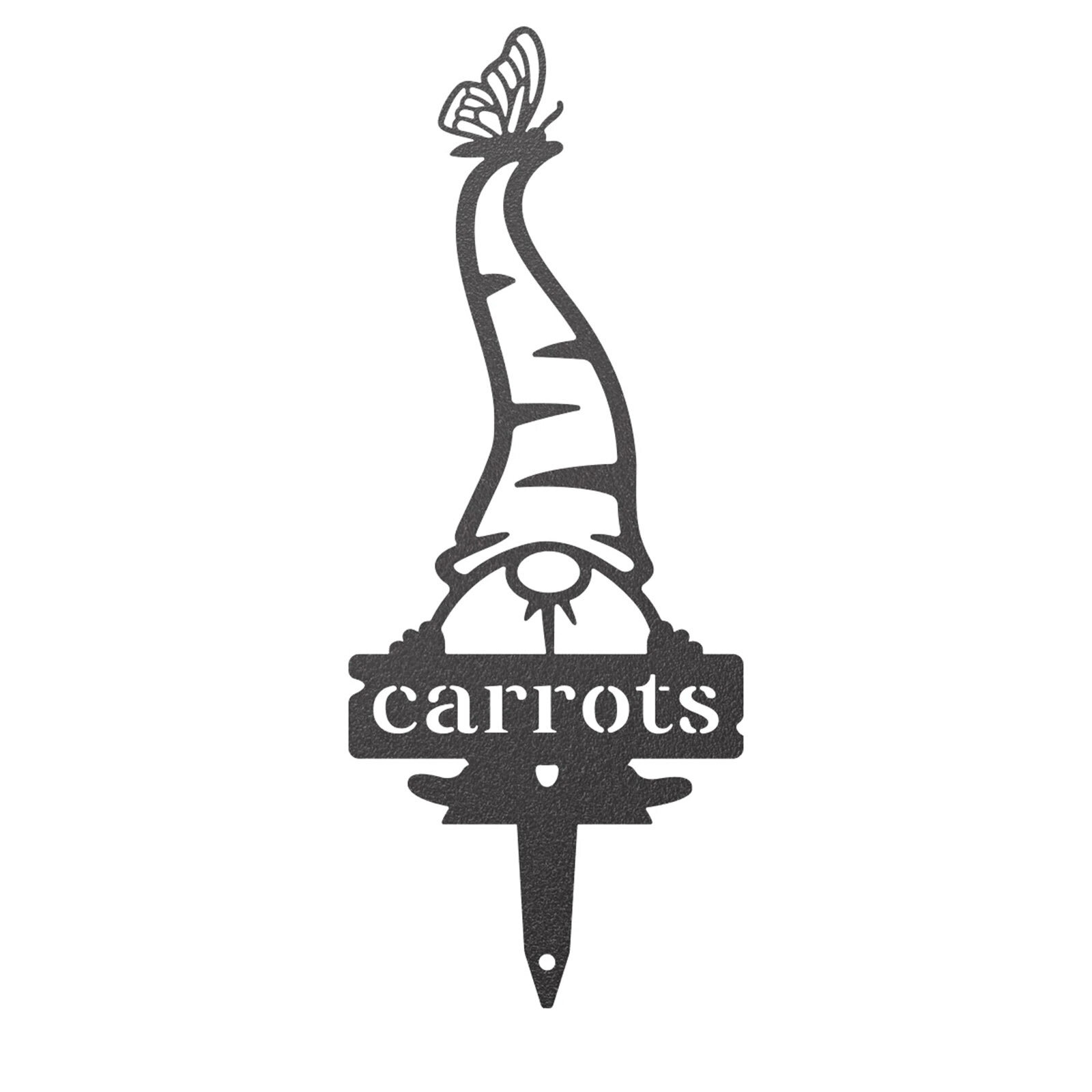 Садовое безликое карликовое растение mark Металлическая садовая вставка-Морковь