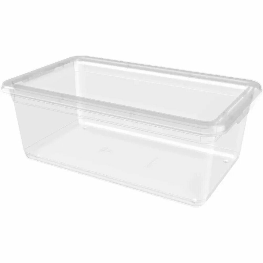 Ящик для хранения Palm 10л с прозрачными стенками и крышкой, пластик, 375х150 мм