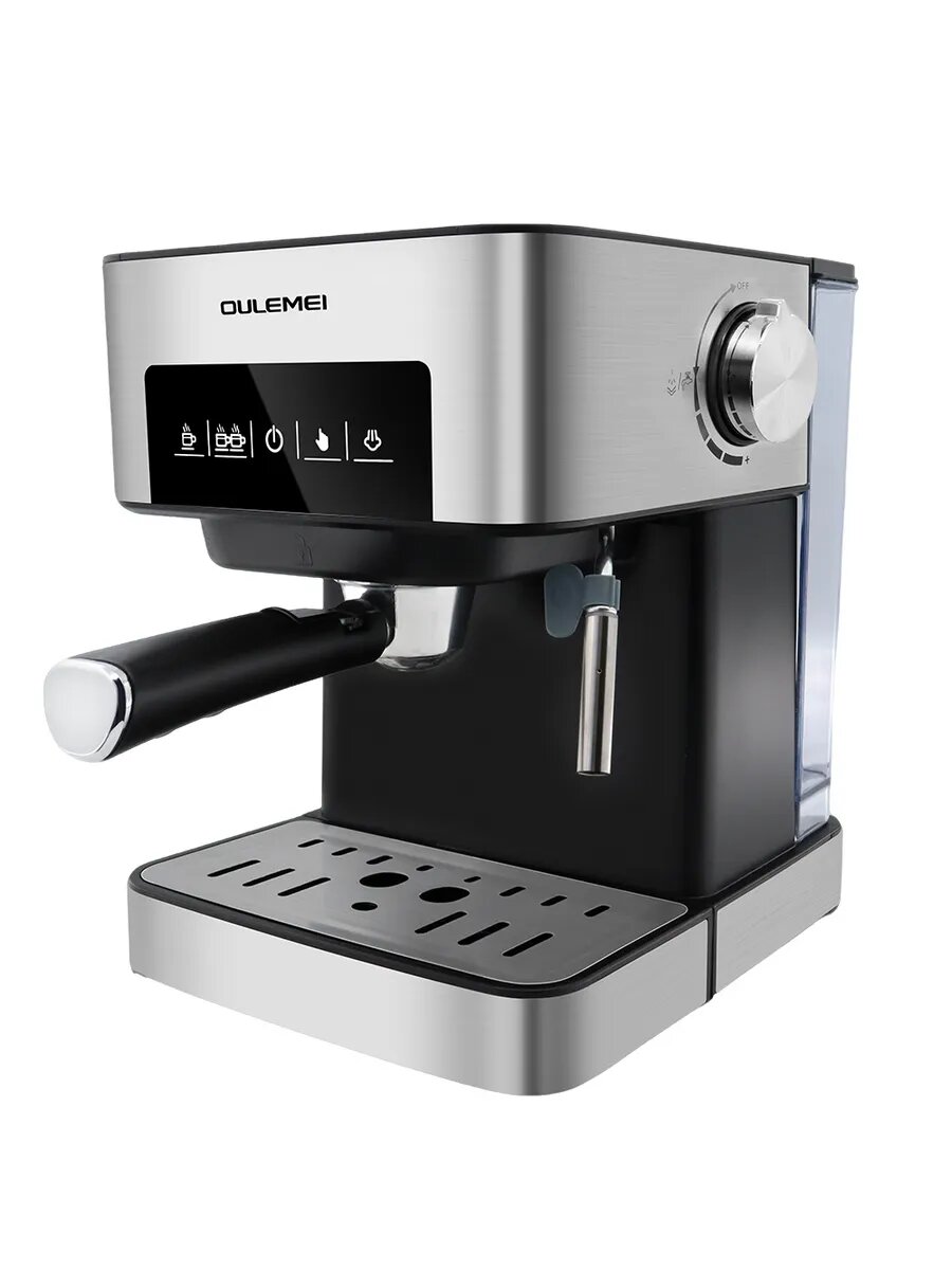 Рожковая Кофеварка OULEMEI OLM-KFB004, сенсорное управление, 850Вт, 1.6л