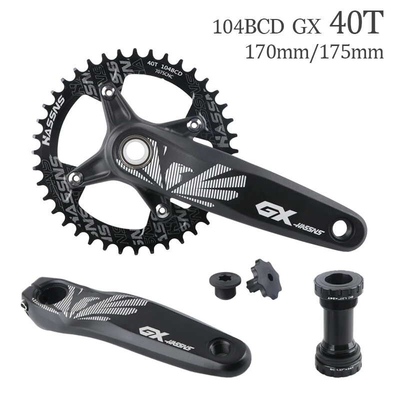 Шатуны HASSNS для горных велосипедов 12 скоростей 32/34/36/38T 170MM, HA GX Crank BB 40T
