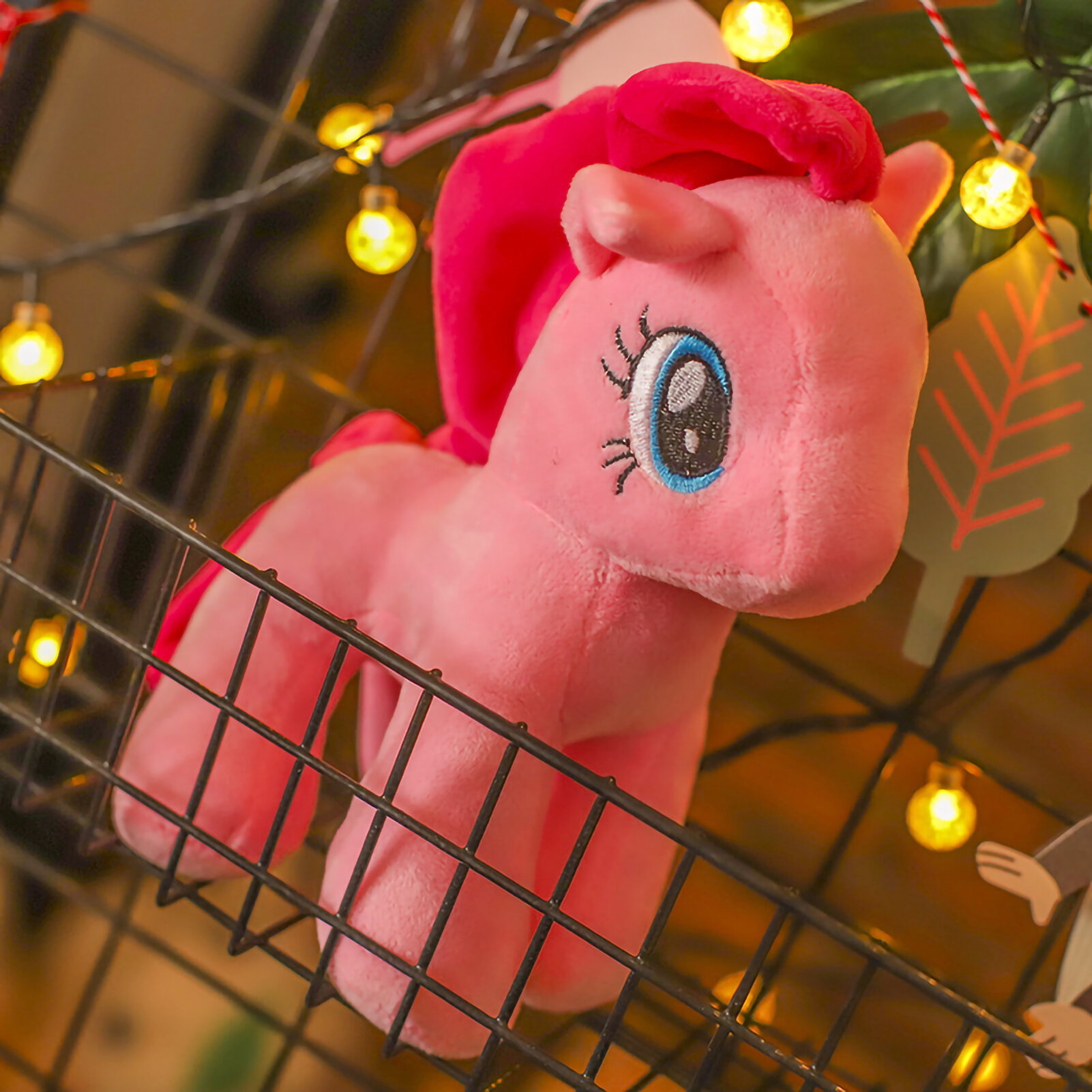 Мягкая плюшевая игрушка в форме лошадки, высотой 9,06 дюймов, из ПП-хлопка. Подарочная игрушка, розовая.