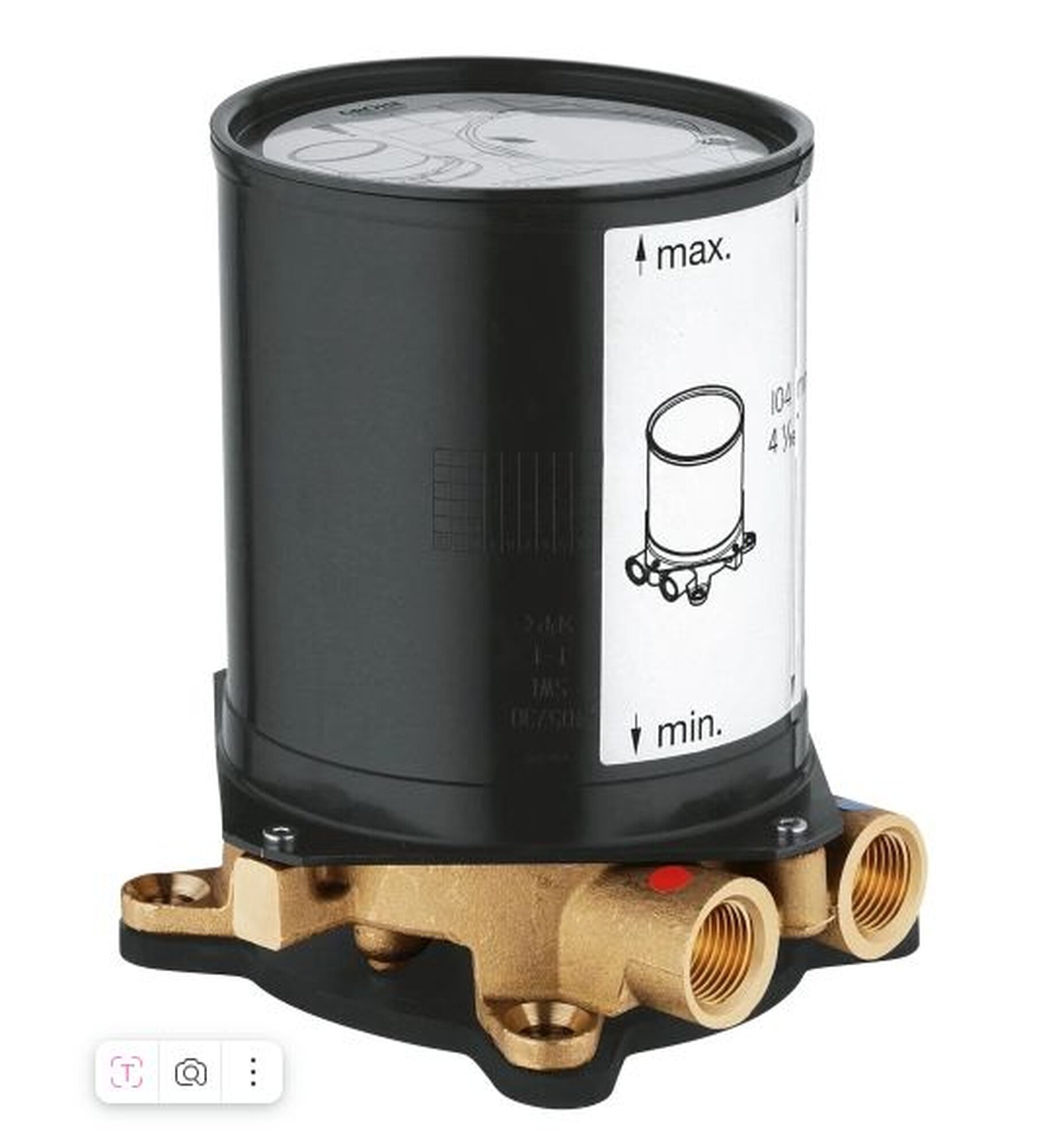 Встраиваемая часть смесителя GROHE 45984001, для ванны, хромированная, черная