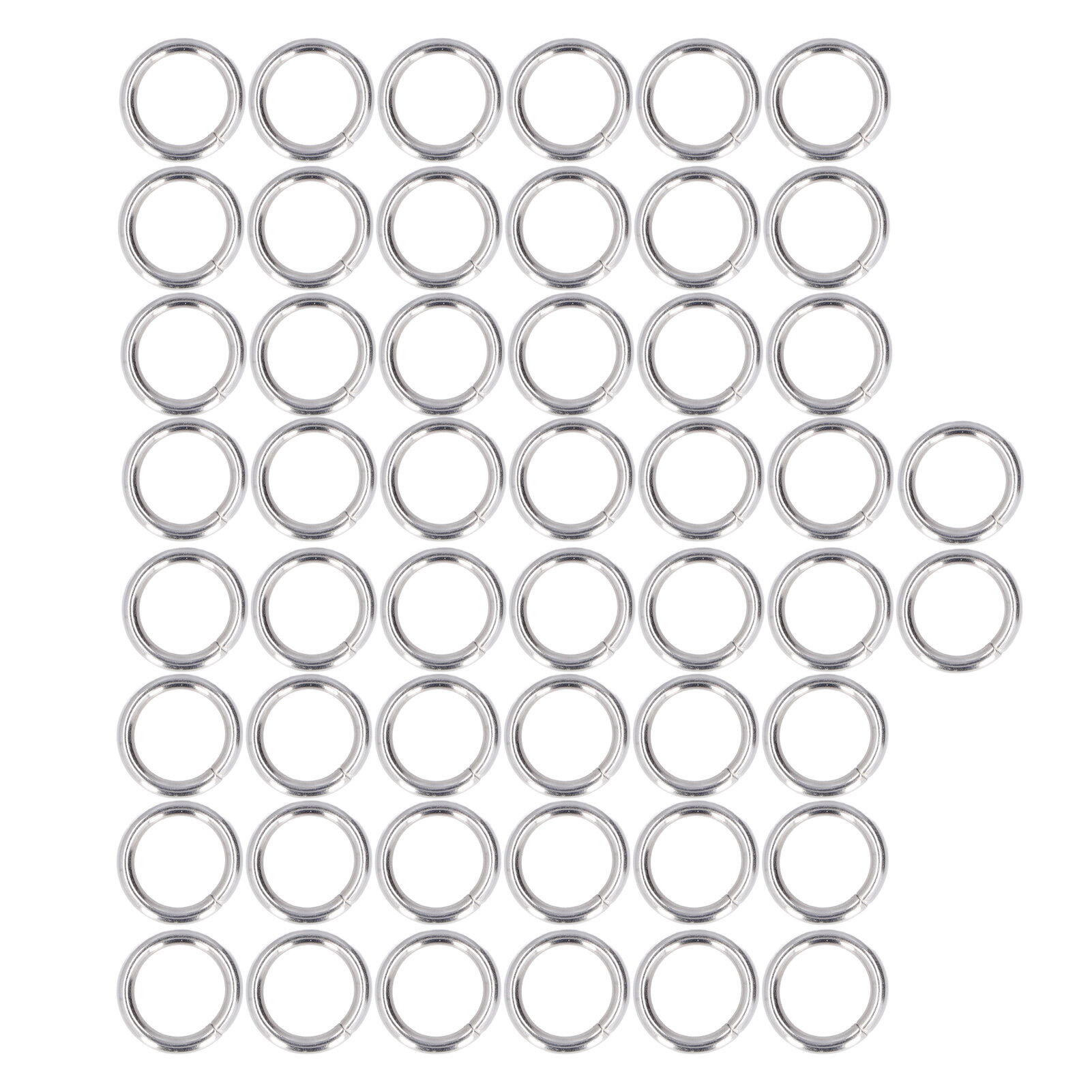 50 шт. металлические кольца, прочные, изысканные, многофункциональные, износостойкие, неувядающие металлические уплотнительные кольца для сумки, одежды, бусины 15x3 мм